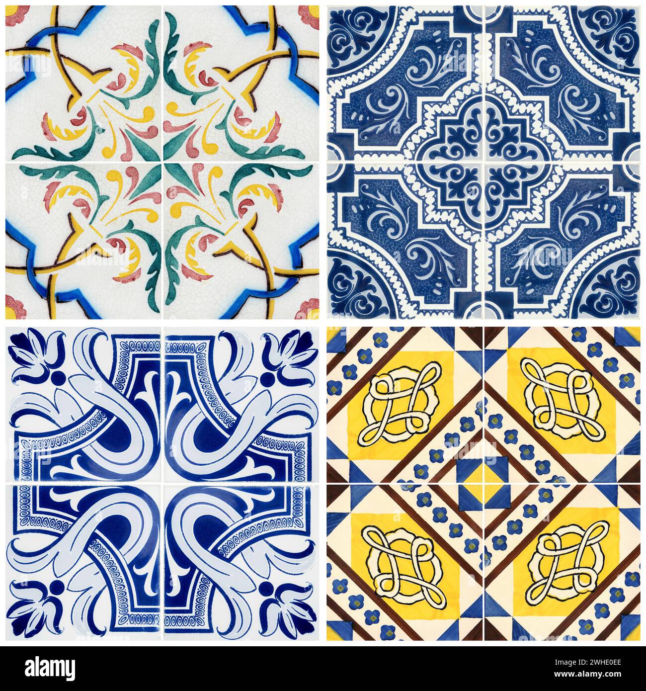 Vintage ceramic tiles Stock Photo - Alamy