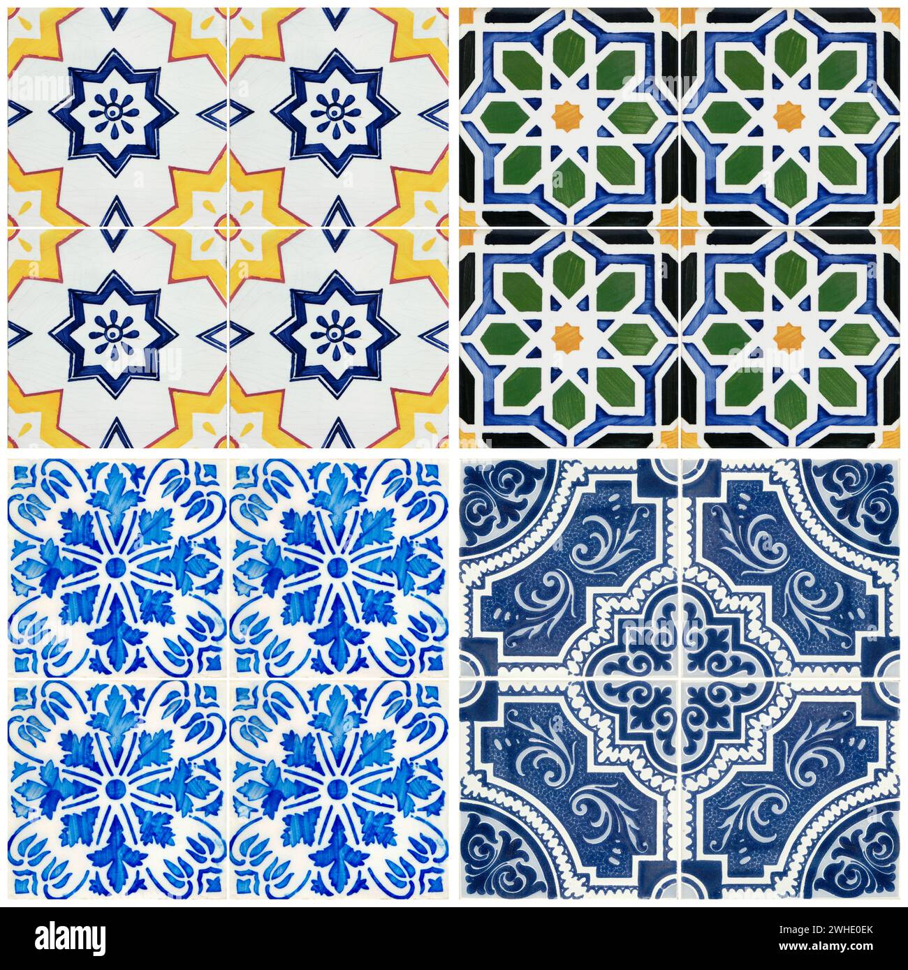 Vintage ceramic tiles Stock Photo - Alamy