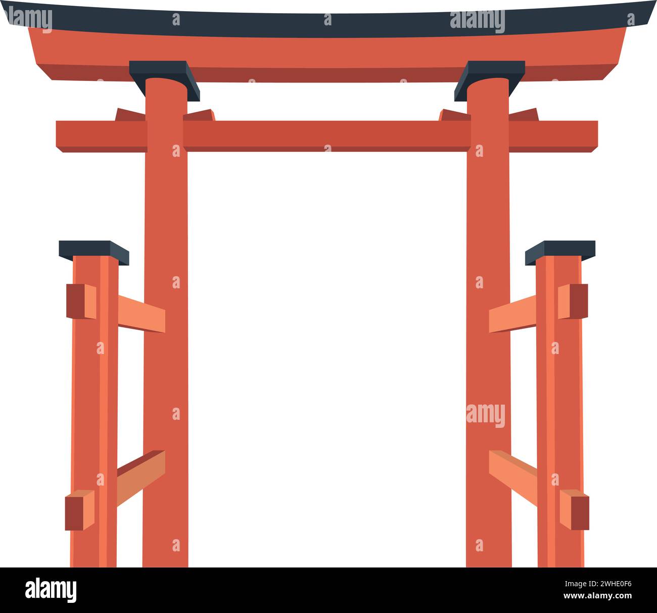 Isolated traditional japanese shrine landmark Vector Stock Vector Image ...