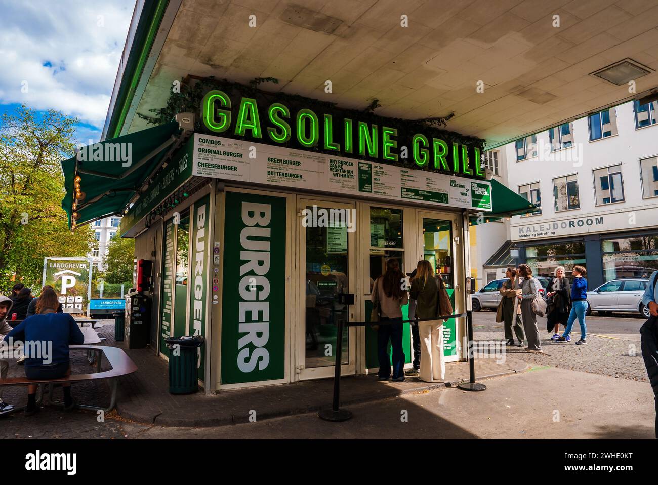 Vintage Gasoline Grill Burger Joint with Outdoor Seating, Copenhagen ...