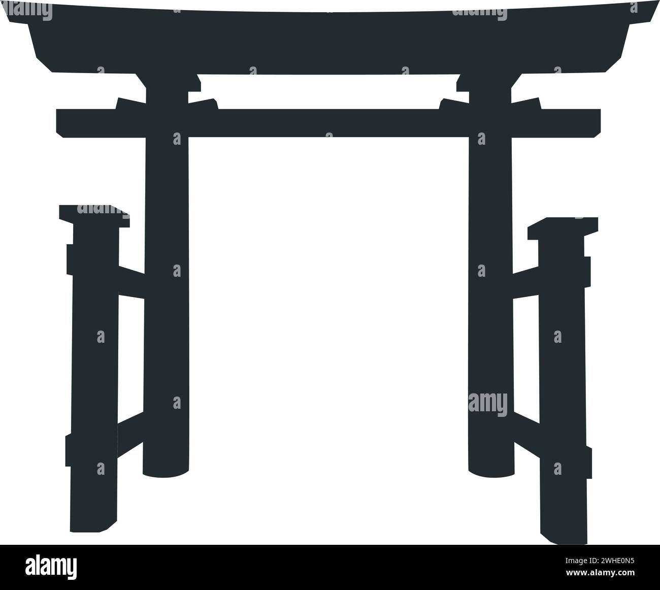 Isolated traditional japanese shrine landmark Vector Stock Vector Image ...
