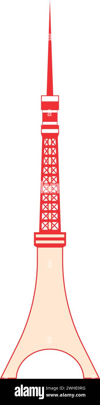 Isolated traditional japanese tokyo tower landmark Vector Stock Vector ...