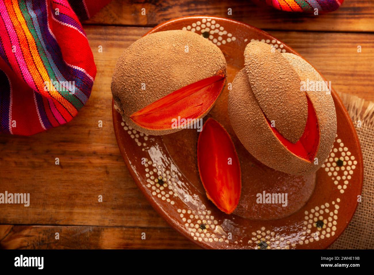Mamey, (Pouteria sapota) fruit native to Mexico and other American ...