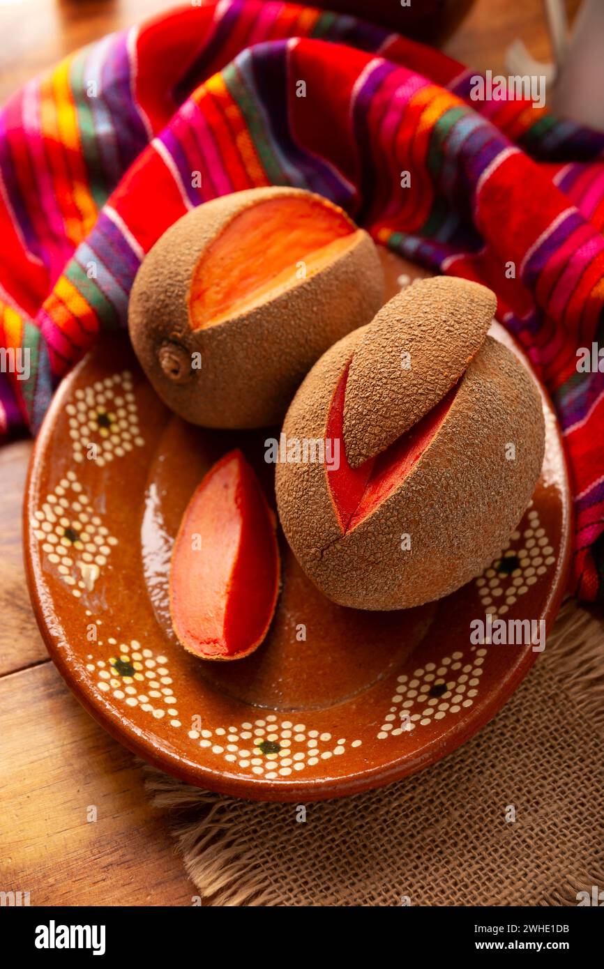 Mamey, (Pouteria sapota) fruit native to Mexico and other American ...
