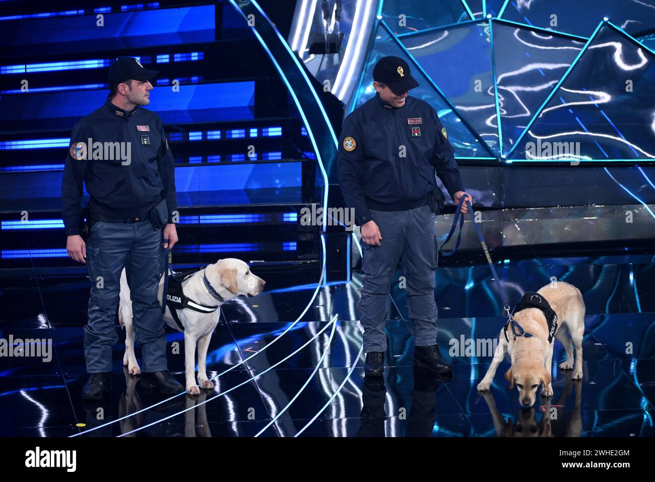 Sanremo, Italy. 09th Feb, 2024. Sanremo, 74th Italian Song Festival ...
