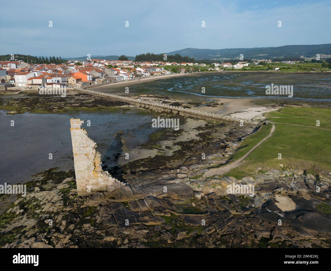 Aerial view of the San Sadurniño Tower and the San Tomé neighborhood ...