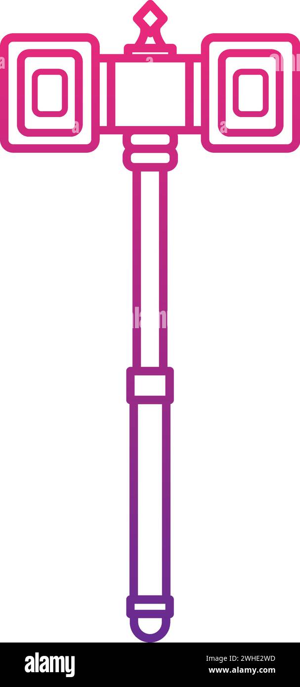 Isolated hammer weapon medieval icon Vector Stock Vector Image & Art ...
