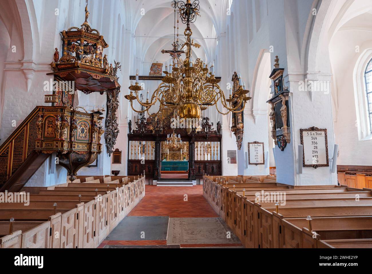 Classic European Church Inside View, Either Copenhagen or Malmo Stock ...