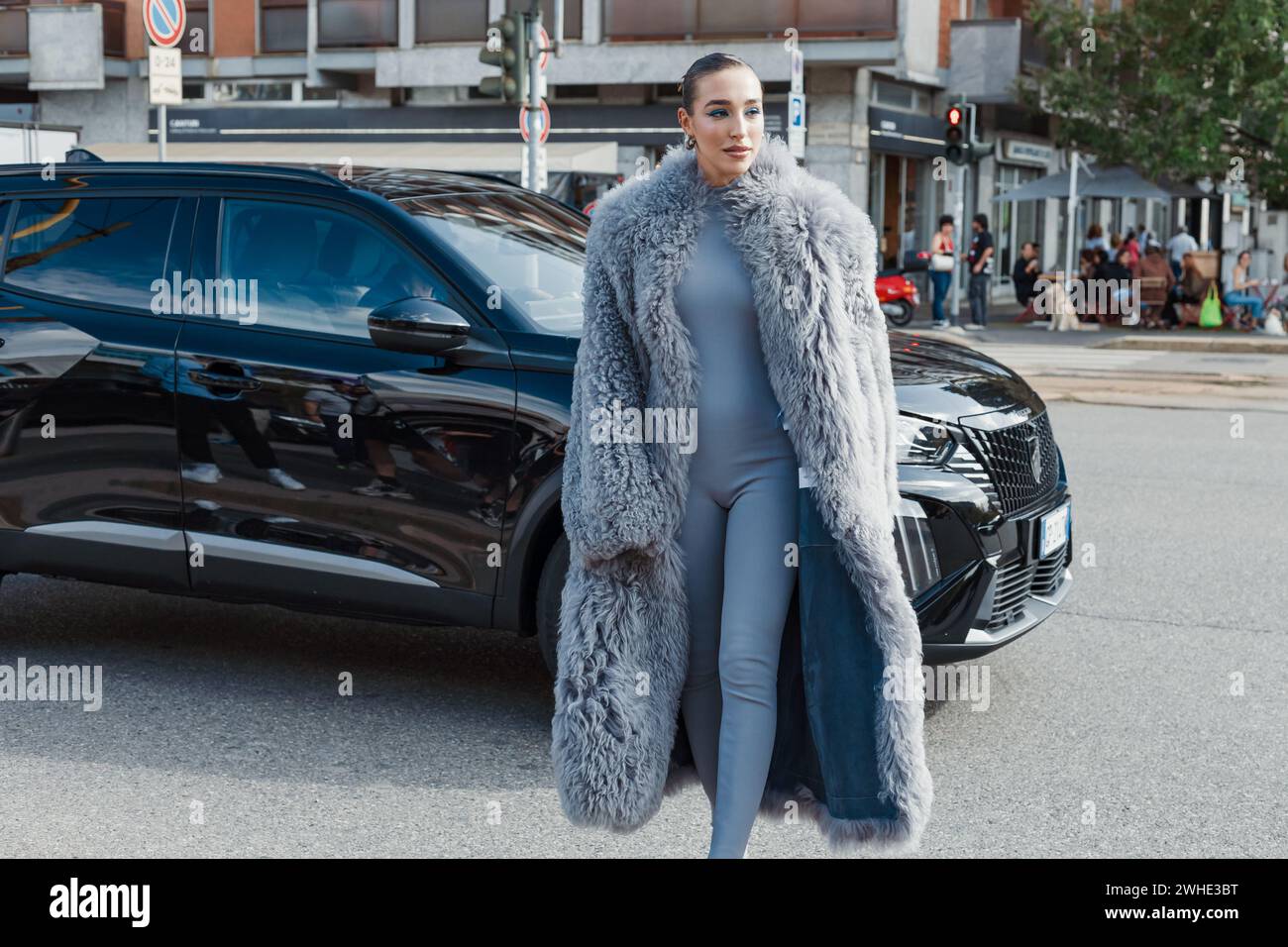 Ginevra Mavilla wears all Ferragamo, outside Salvatore Ferragamo show ...