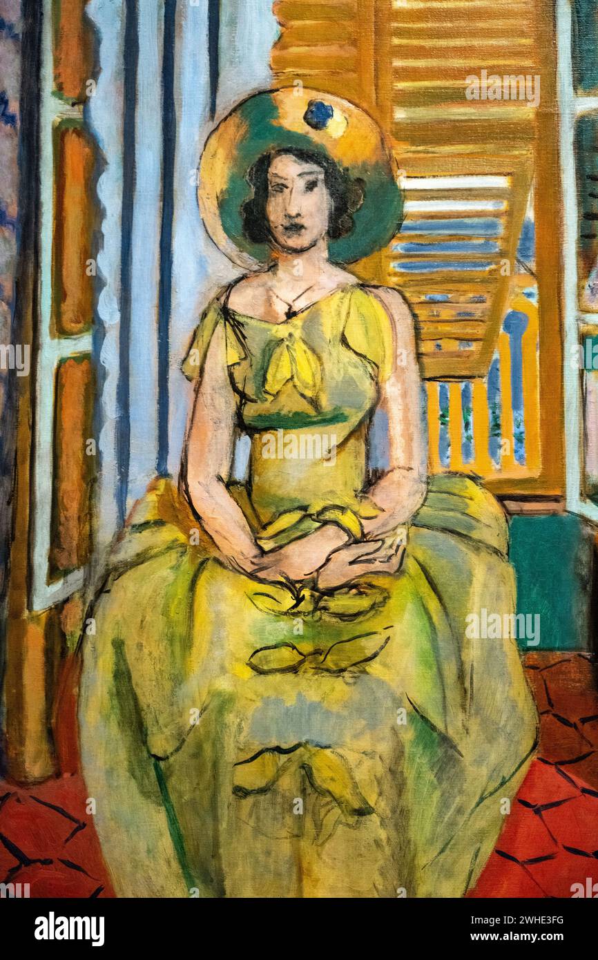 Henri Matisse 1929-1931 oil on canvas painting "The Yellow Dress" at ...