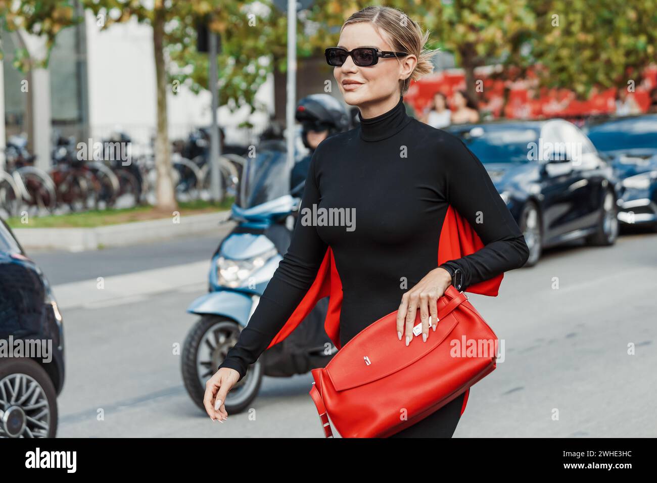 Veronica Ferraro wears all Ferragamo, outside Salvatore Ferragamo show ...