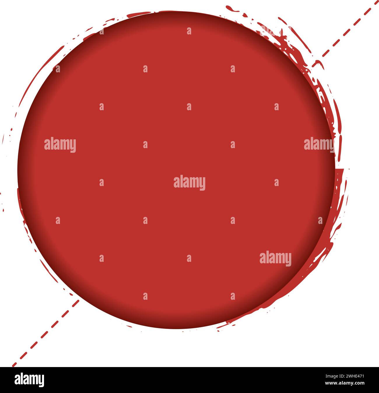 Isolated red watercolor circle japan flag Vector Stock Vector Image ...