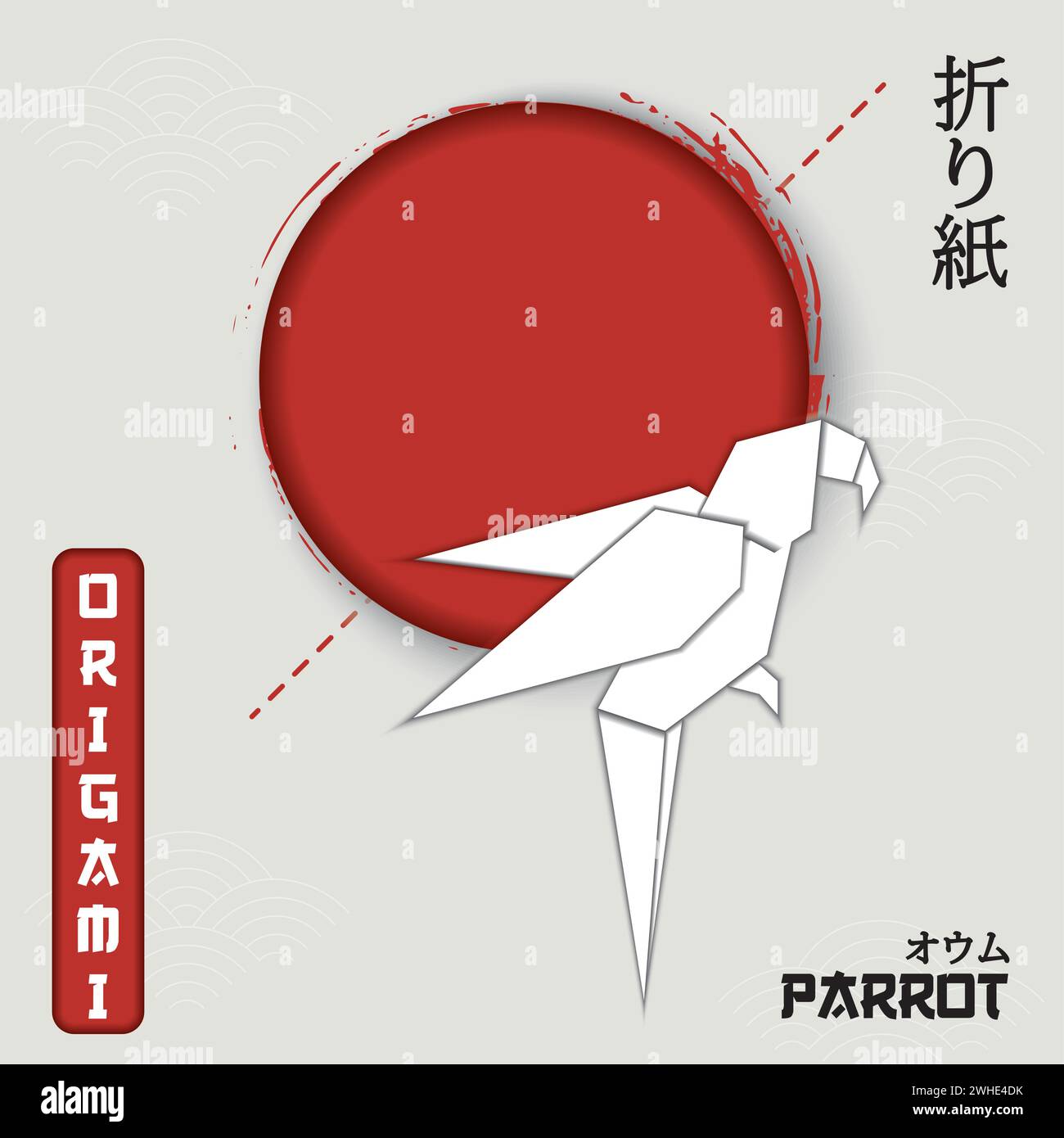 Parrot animal origami paper art style Vector Stock Vector Image & Art ...