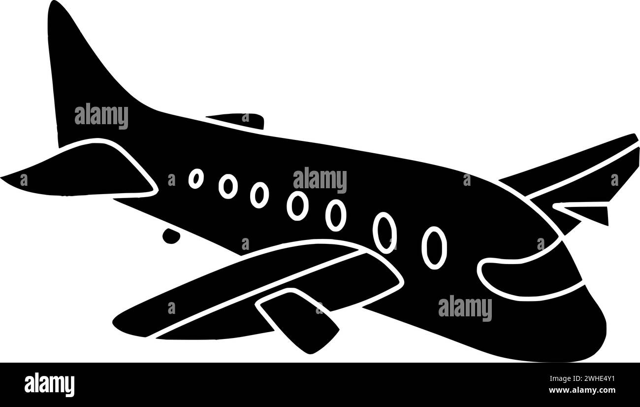 airplane illustration fly silhouette travel logo tourism icon plane ...