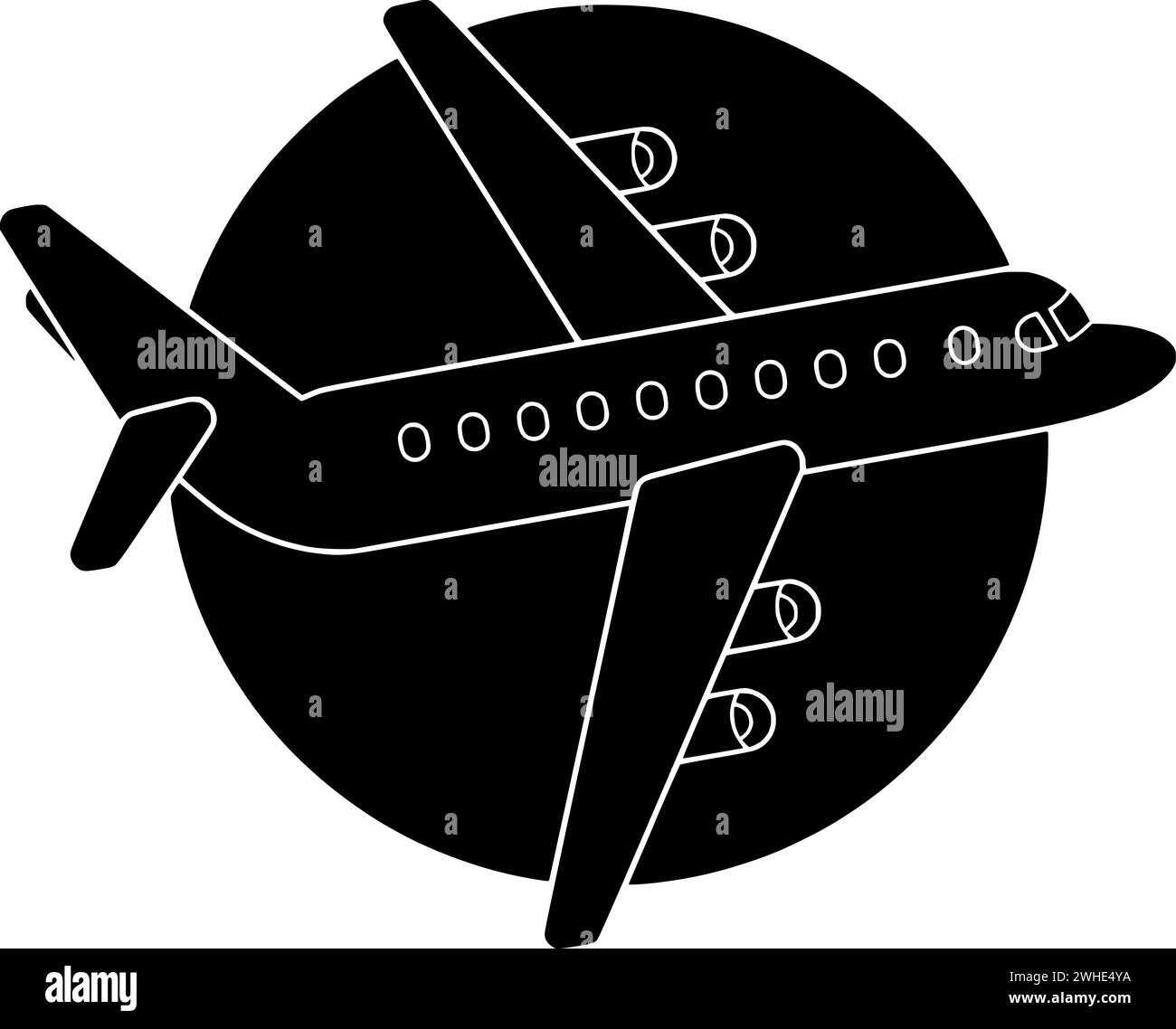 airplane illustration fly silhouette travel logo tourism icon plane ...
