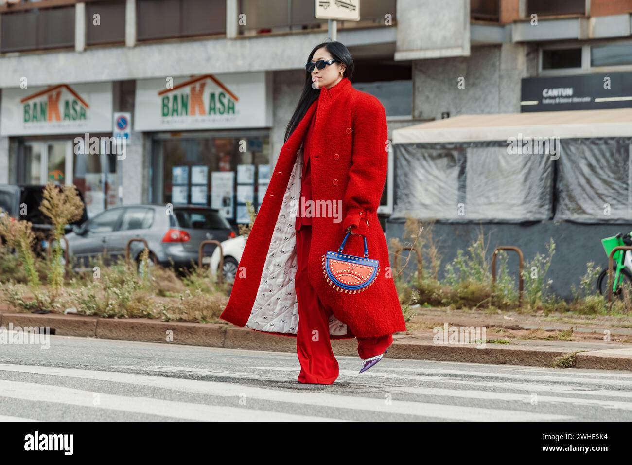 Miki Cheung wears all Ferragamo, outside Salvatore Ferragamo show ...