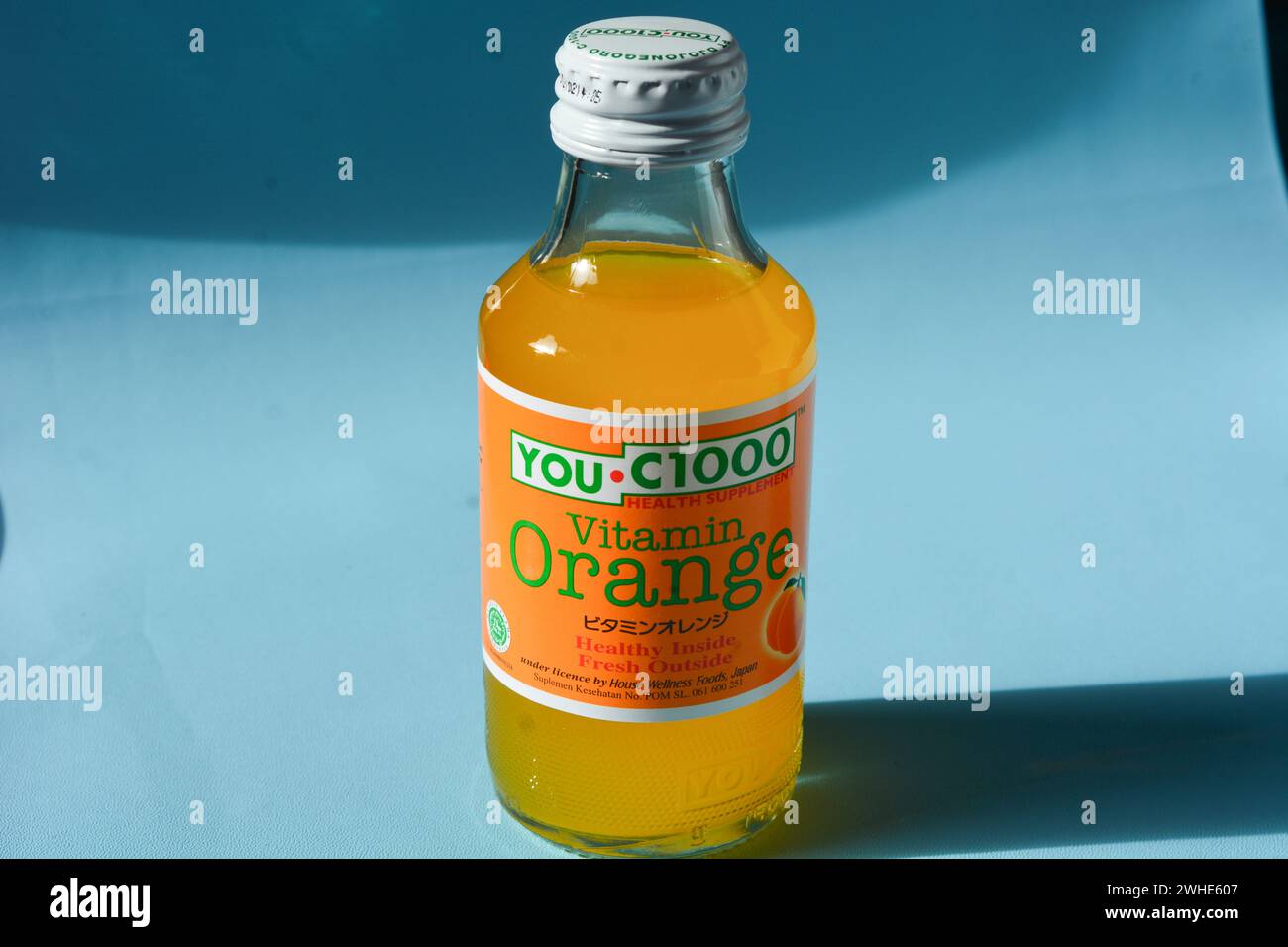May 13, 2023, Orange extract drink for health in a bottle, Wonosobo ...