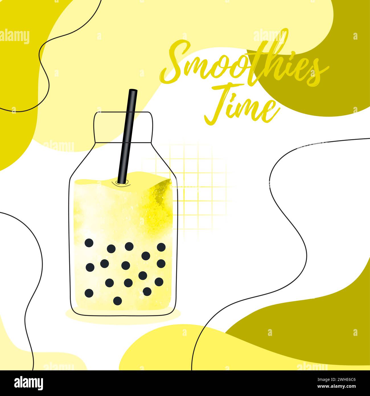 Isolated smoothie drink on colored poster Vector Stock Vector Image ...