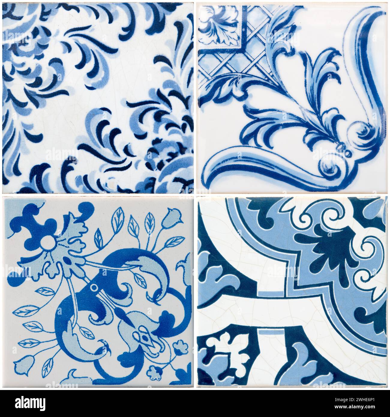 Vintage ceramic tiles Stock Photo - Alamy