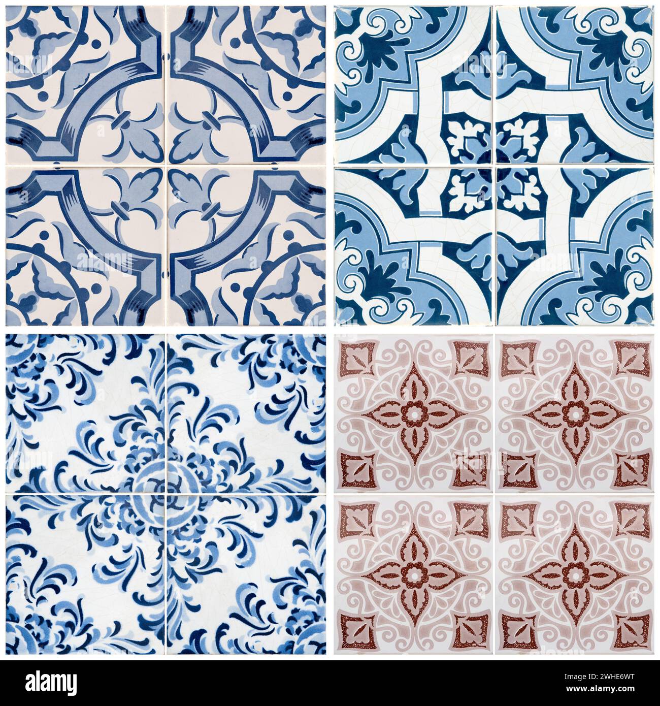 Vintage ceramic tiles Stock Photo - Alamy