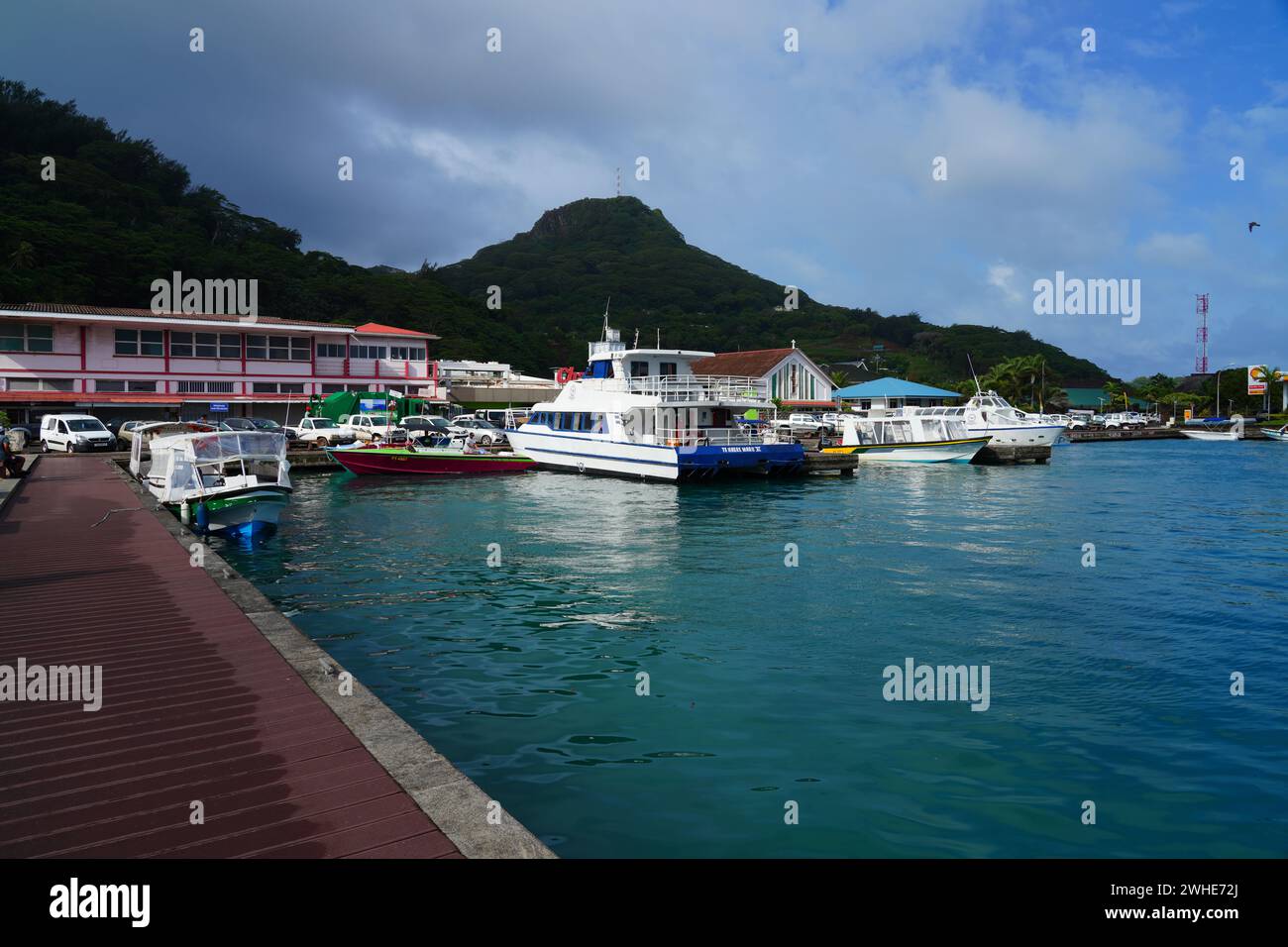 RAIATEA, FRENCH POLYNESIA – 15 DEC 2023 – View of boats in the port of ...