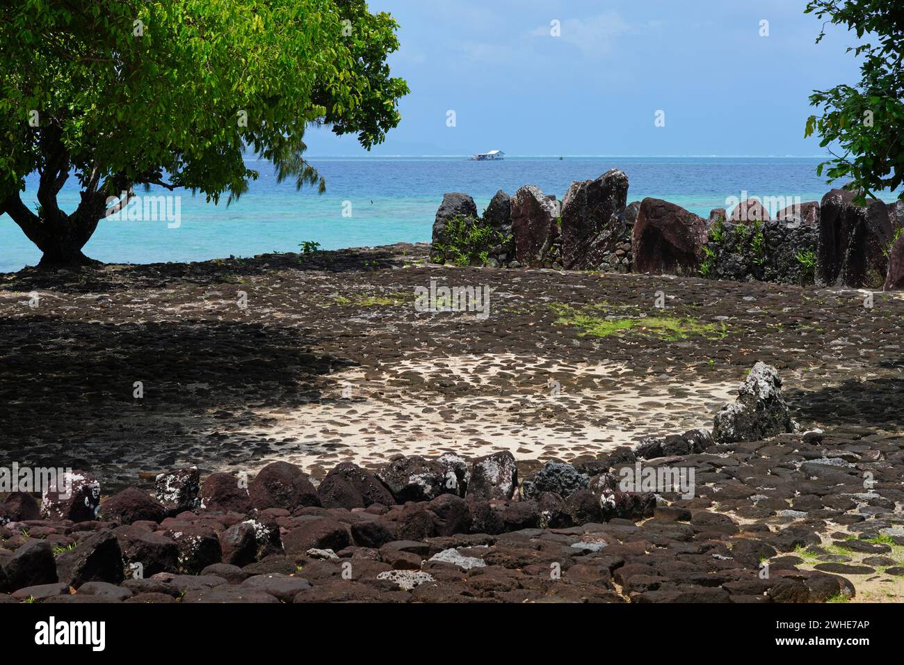 RAIATEA, FRENCH POLYNESIA – 15 DEC 2023 – View of the Marae ...