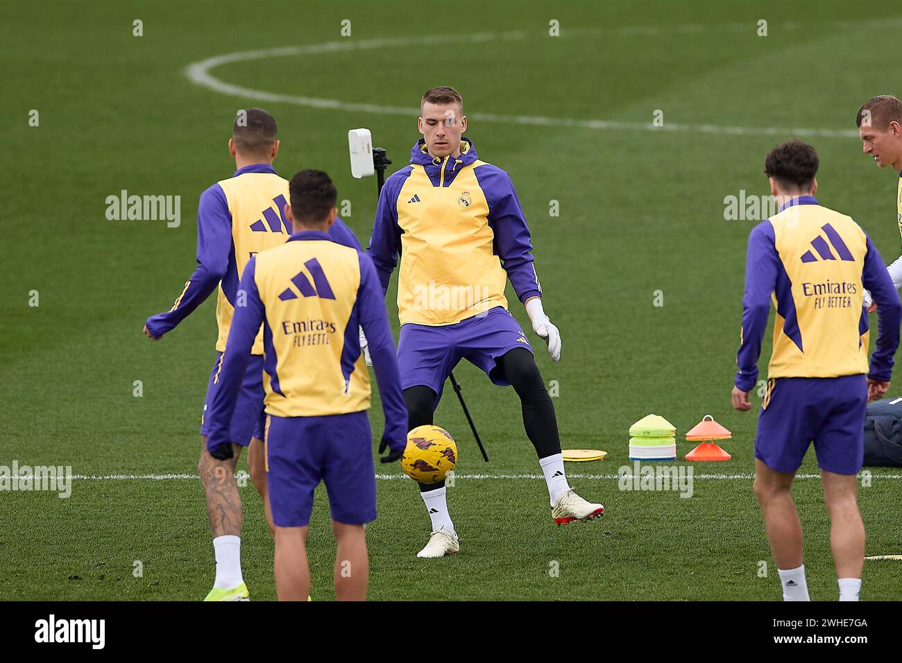 Madrid, Spain. 09th Feb, 2024. Andriy Lunin of Real Madrid in action ...