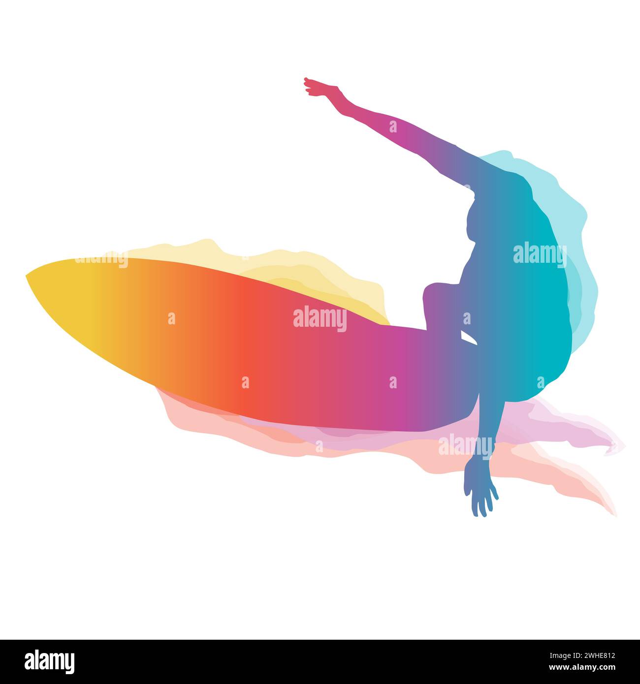 Surfer riding a big wave Stock Photo - Alamy