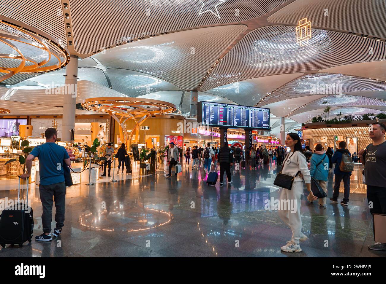 Modern Istanbul Airport Terminal with Reflective Architecture and ...