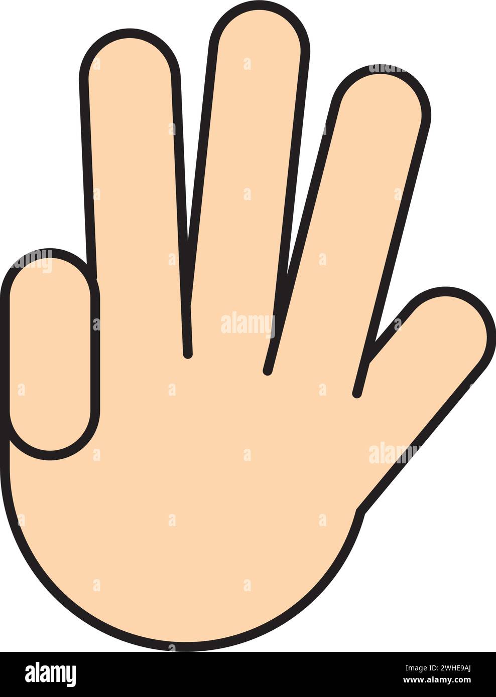 Isolated colored hand gesture icon Vector Stock Vector Image & Art - Alamy