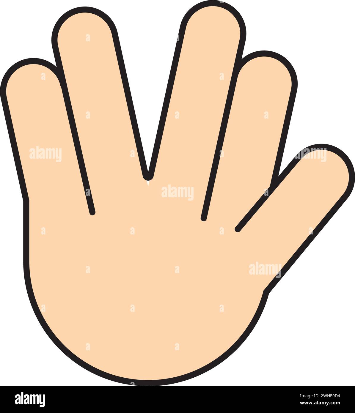Isolated colored hand gesture icon Vector Stock Vector Image & Art - Alamy