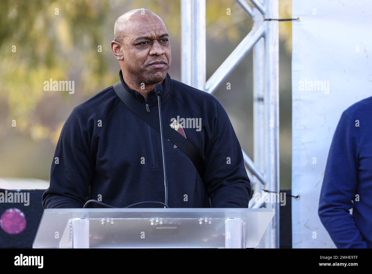 February 09, 2024: Jarrett Payton onstage during the Walter Payton NFL ...