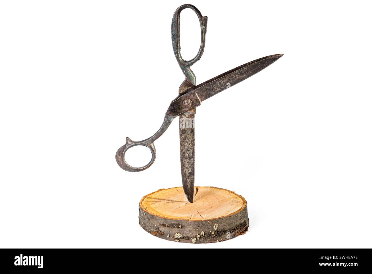 Vintage rusty steel scissors Stock Photo - Alamy