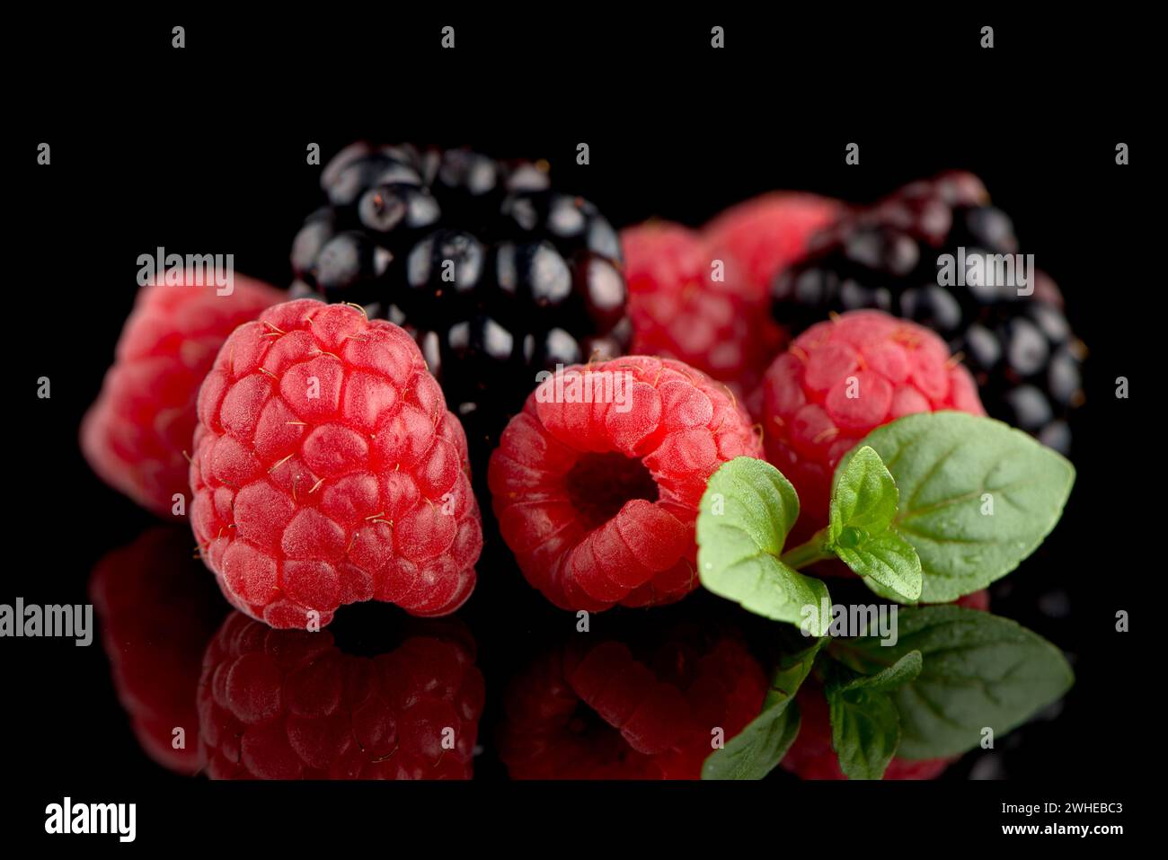 Blackberry and raspberry Stock Photo - Alamy