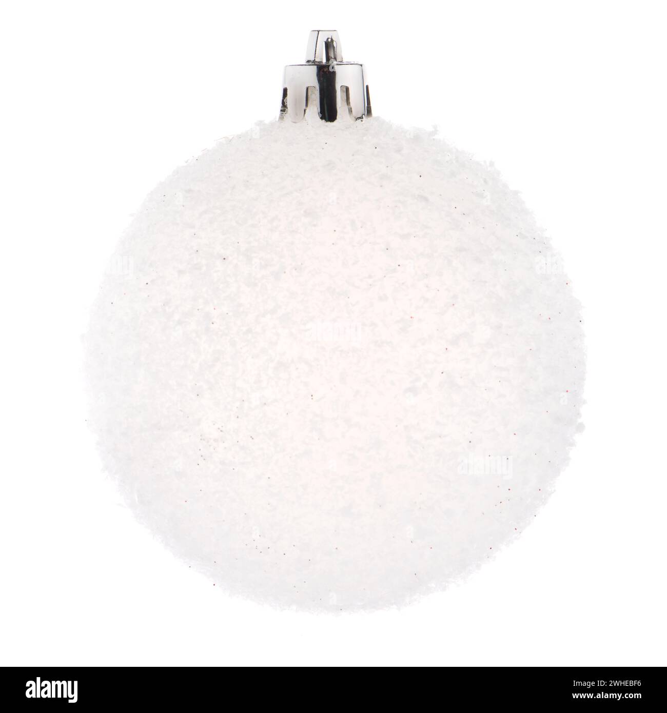 White Christmas bauble Stock Photo - Alamy