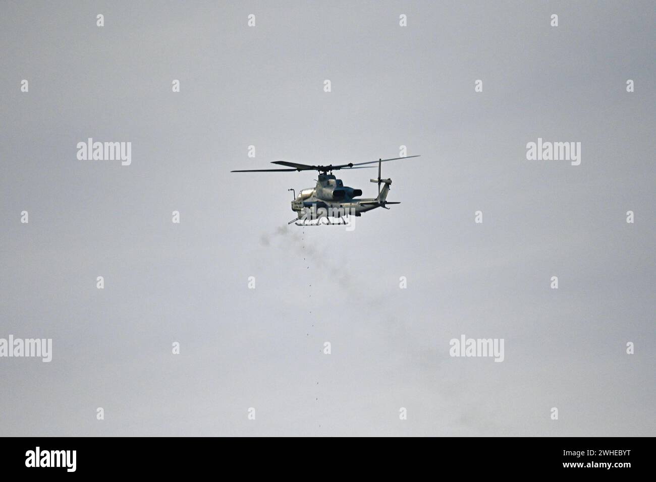 The U.S. Marine unit HMLA 773 conducts aerial gunnery missions. They ...