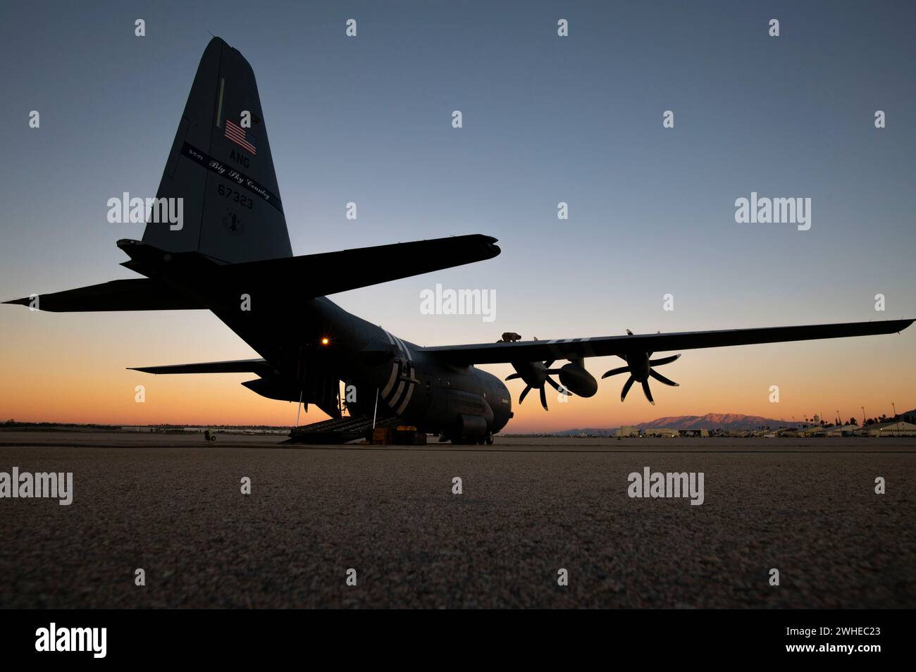 A U.S. Air Force C-130H Hercules, assigned to the 120th Airlift Wing ...