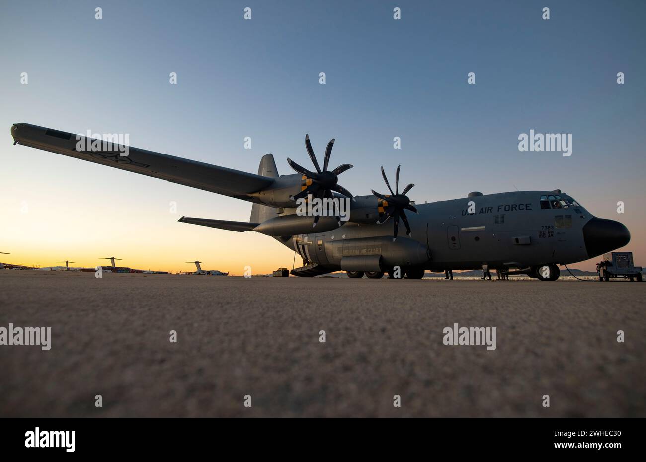 A U.S. Air Force C-130H Hercules, assigned to the 120th Airlift Wing ...