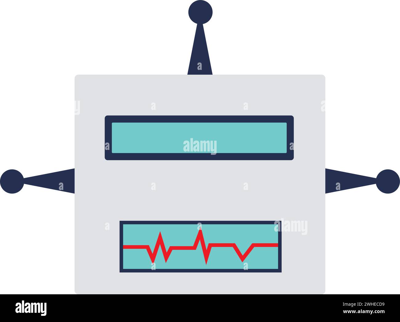 Isolated cute robot character avatar Vector Stock Vector Image & Art ...