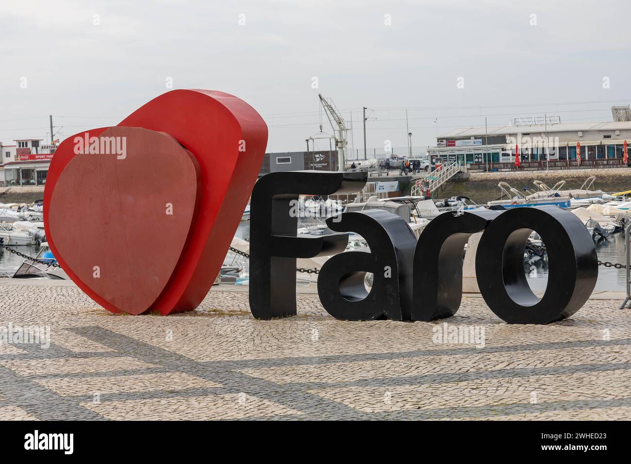 Love sign in Faro Portugal Stock Photo - Alamy