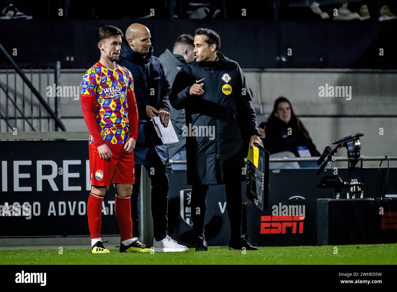 WAALWIJK, Netherlands. 09th Feb, 2024. SPO, Mandemakers Stadium, Dutch ...
