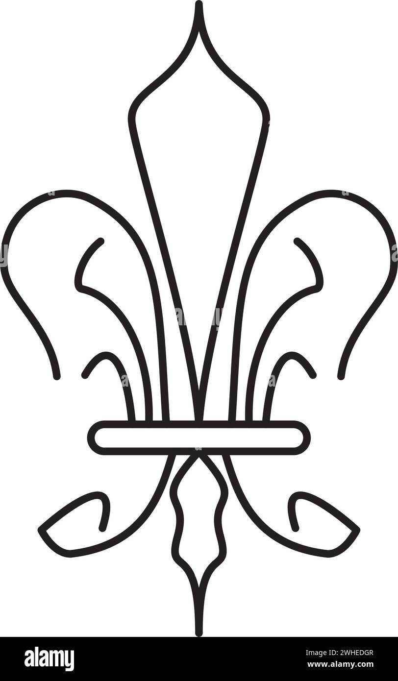 Isolated abstract lys flower symbol icon Vector Stock Vector Image ...