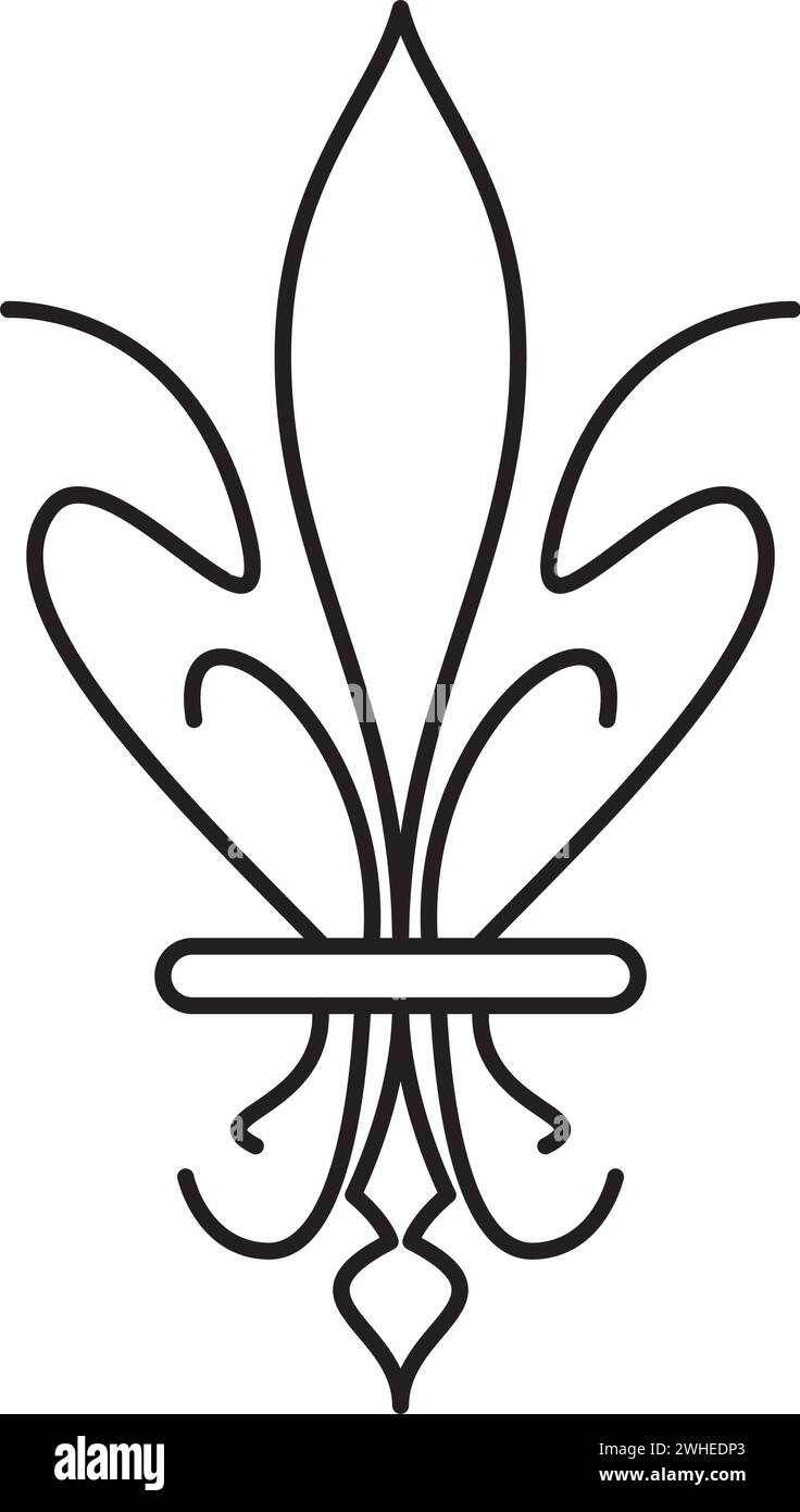 Isolated abstract lys flower symbol icon Vector Stock Vector Image ...
