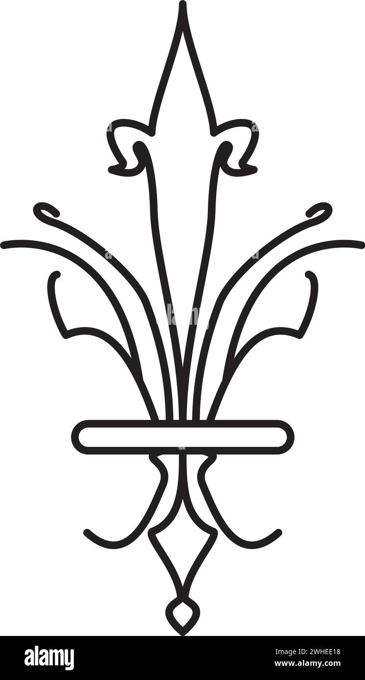 Isolated abstract lys flower symbol icon Vector Stock Vector Image ...