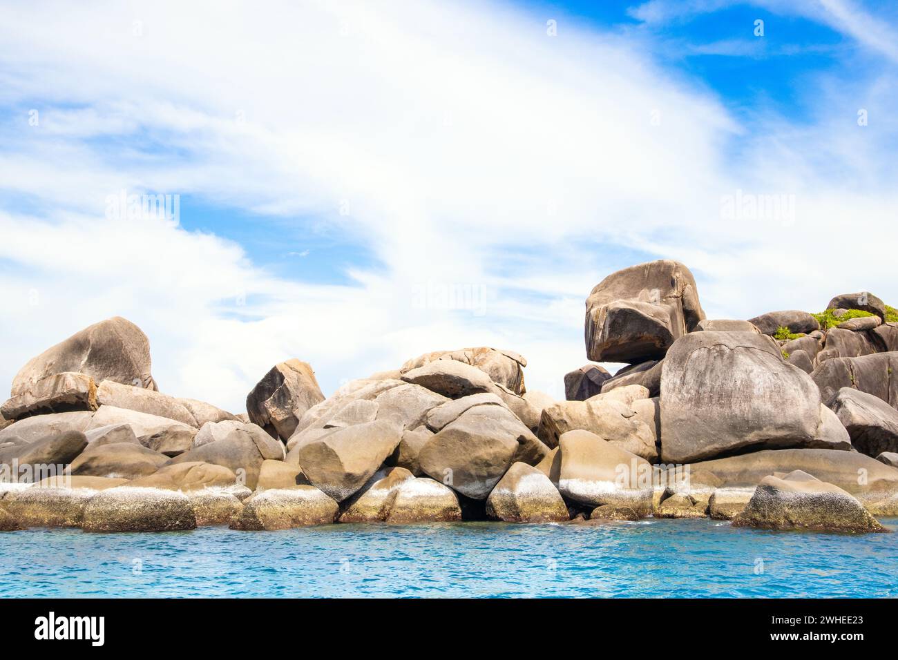 The rocky shore of the Similan Islands in Thailand - most famous ...