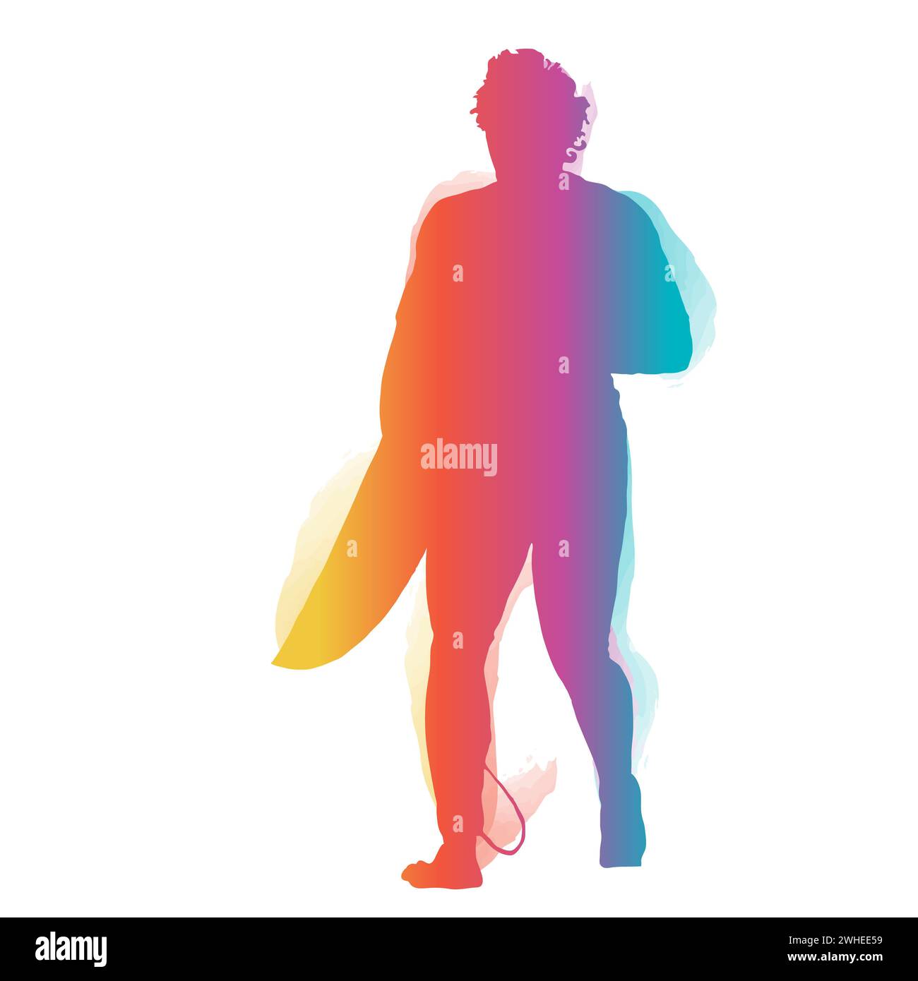 Walking with surfboard Cut Out Stock Images & Pictures - Alamy
