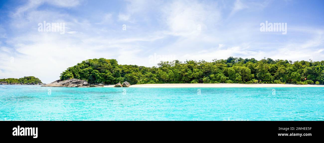 Panoramic landscape of the Similan Islands in Thailand - most famous ...