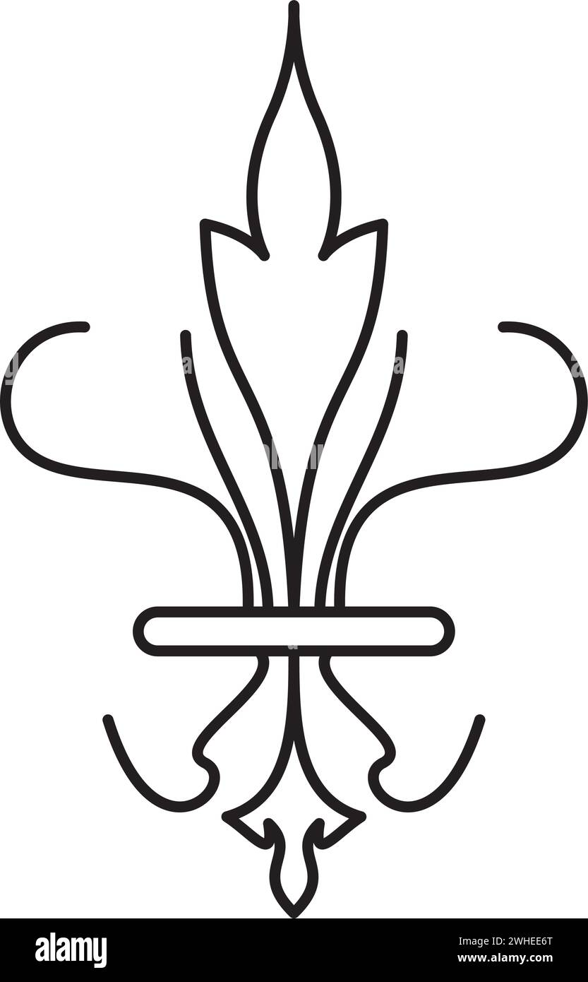 Isolated abstract lys flower symbol icon Vector Stock Vector Image ...