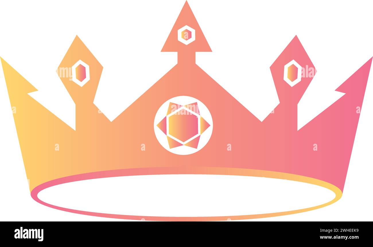 Isolated colored king or queen golden crown icon Vector Stock Vector ...
