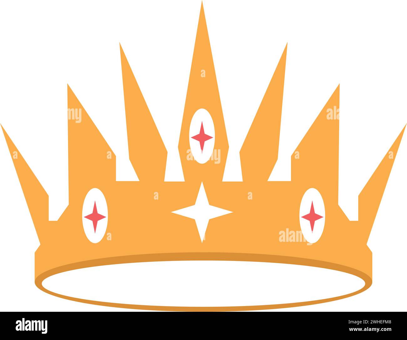 Isolated colored king or queen golden crown icon Vector Stock Vector ...